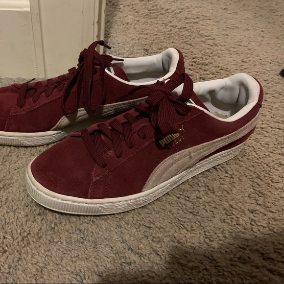 Puma | Shoes | Burgundy Puma Suede | Poshmark